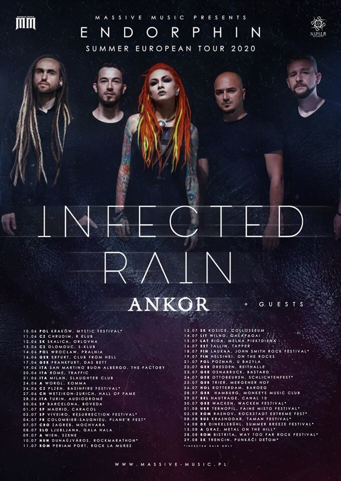 INFECTED RAIN reveal many more European Tour Dates for 2020! • GRIMM Gent