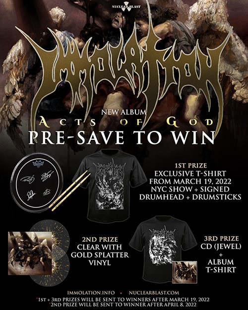 IMMOLATION announced new album "Acts Of God" and released music video ...