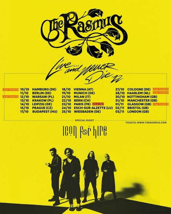 Icon For Hire announced as special guests on The Rasmus' European tour ...