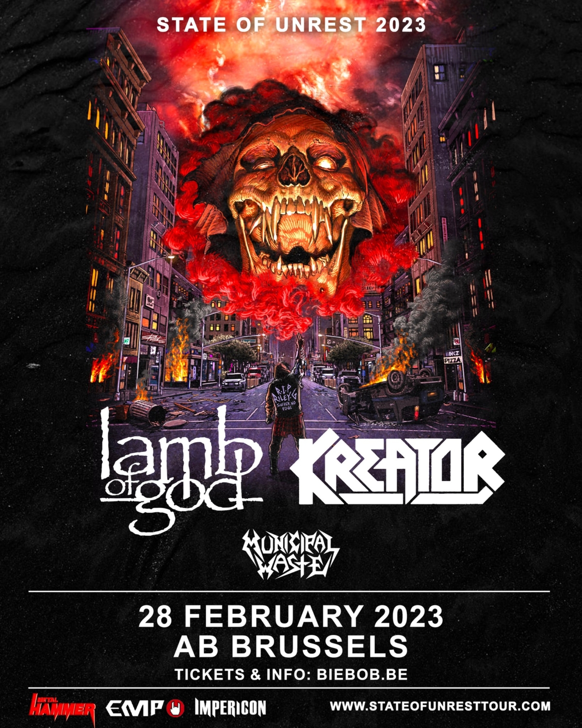 Lamb Of God/Kreator "State of Unrest 2023" (AB - 28/02/2023) • GRIMM Gent