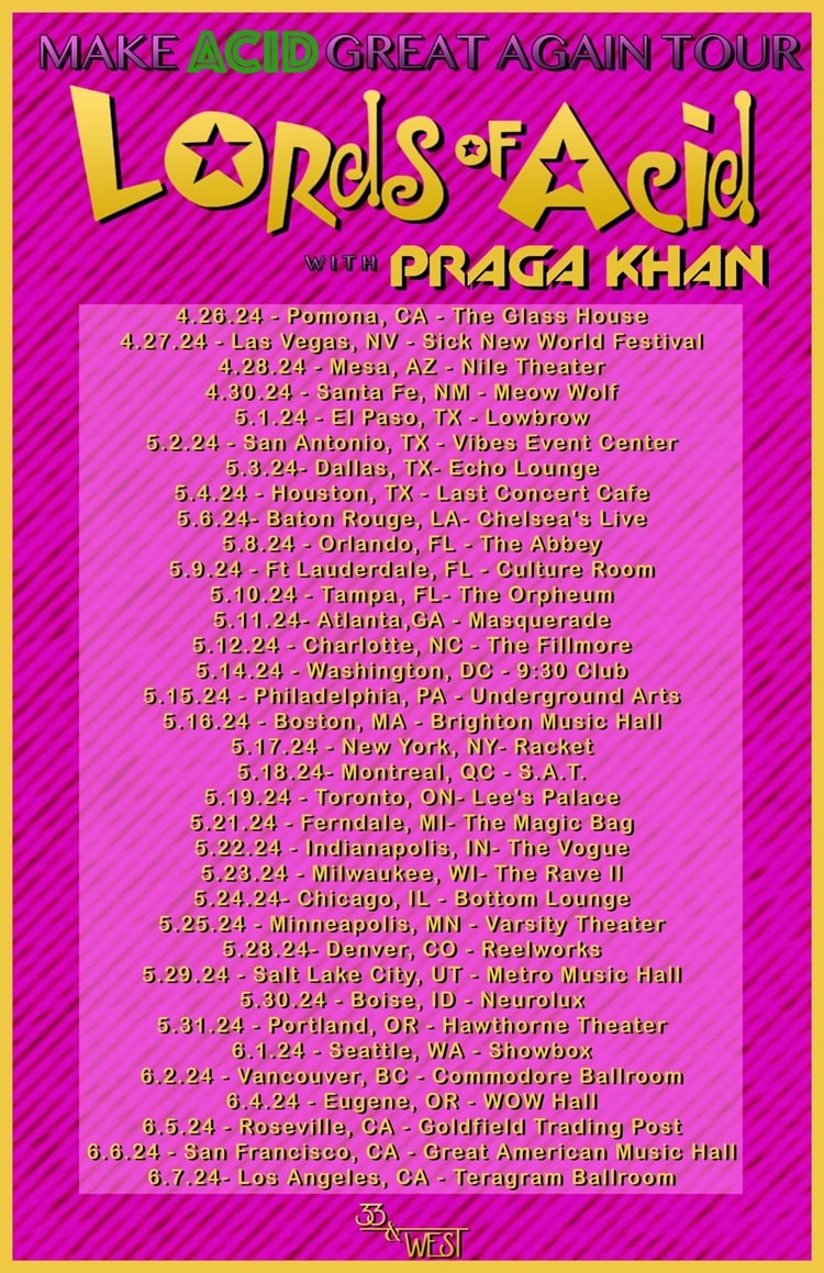 Lords Of Acid announced the 2024 "Make Acid Great Again" US tour with ...