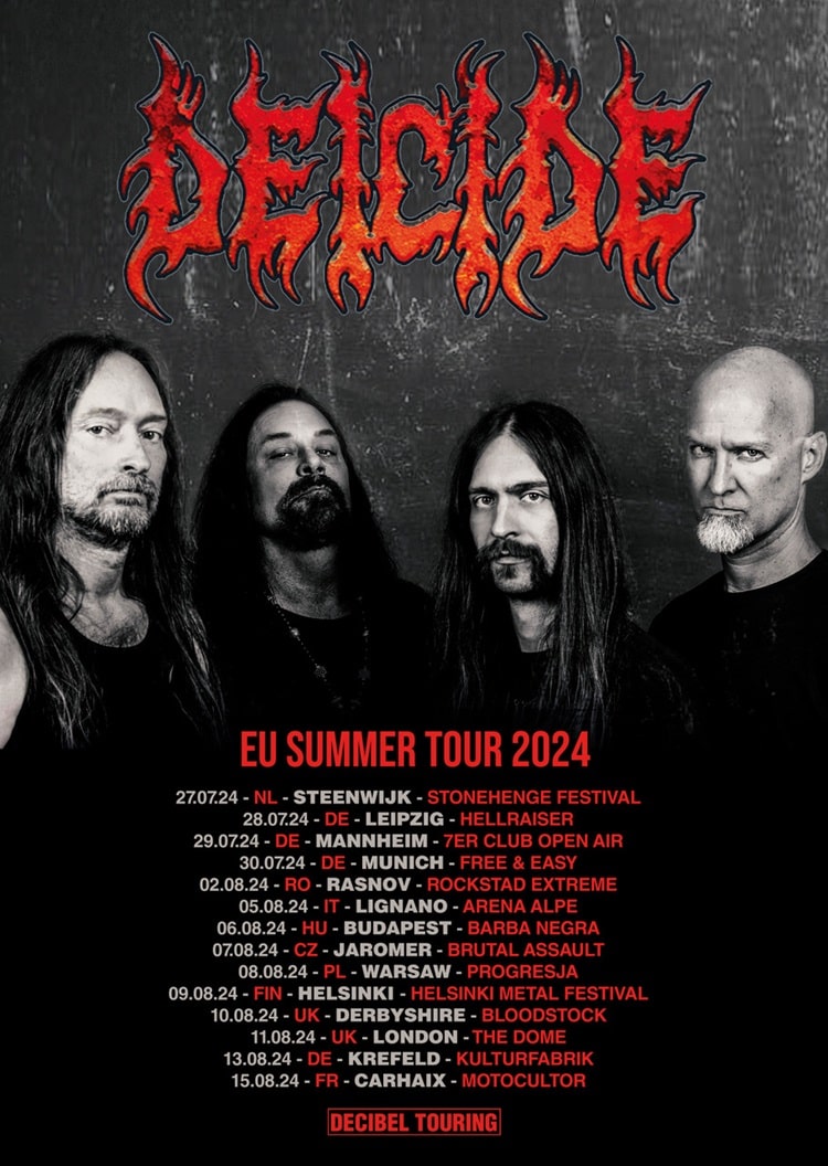 Deicide "Banished By Sin" European summer tour starts this week • GRIMM Gent