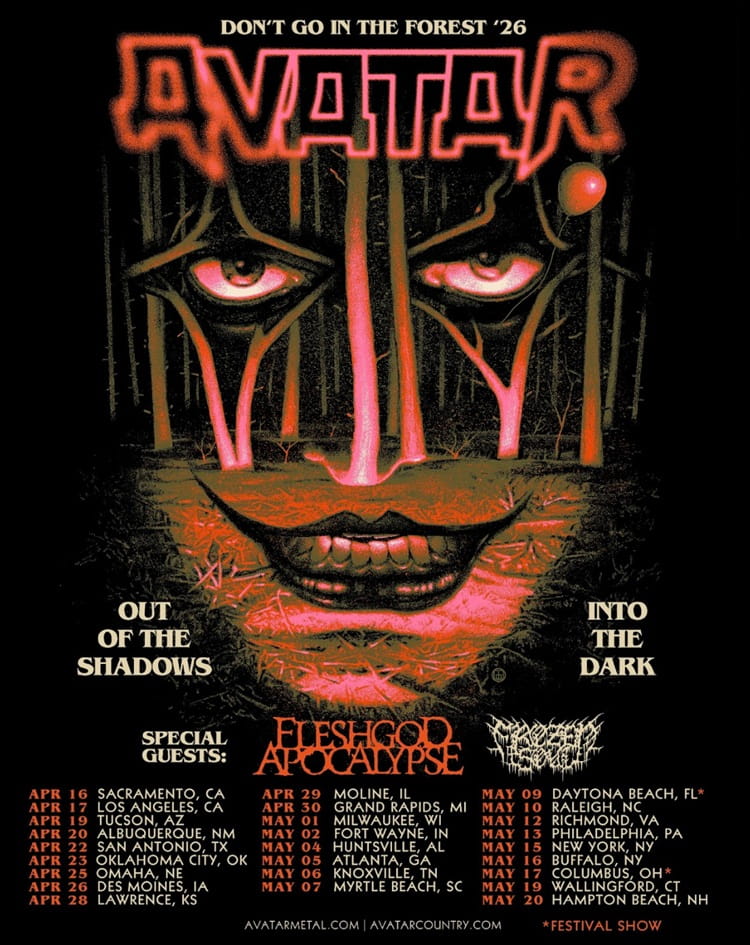 Avatar announce Spring 2026 US headline tour • GRIMM Gent